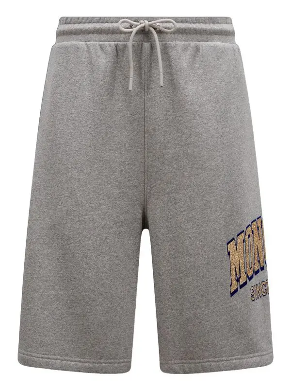 Moncler Logo Fleece Shorts - Grey