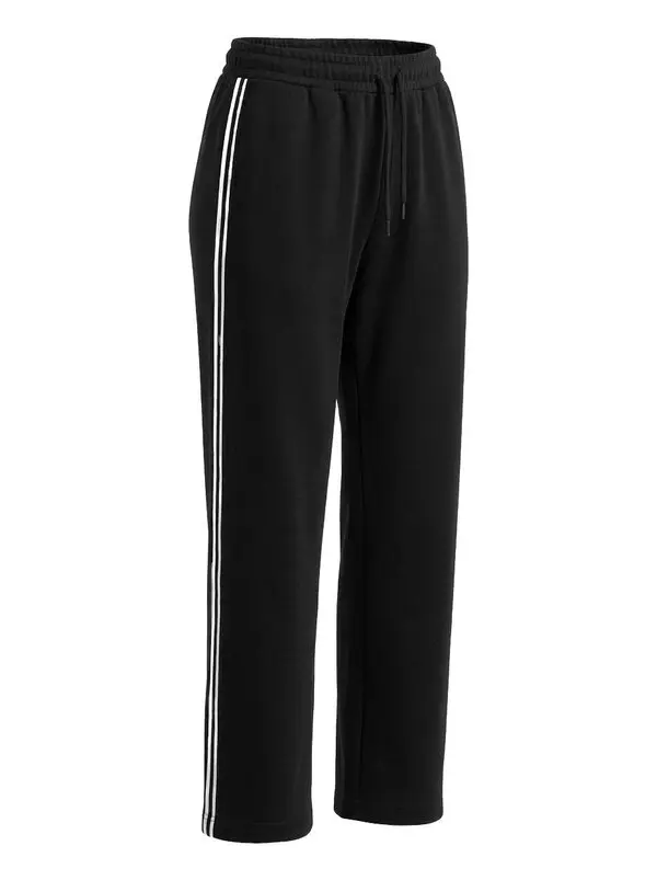 Gucci Cotton Fleece Jogging Pants With Contrast Piping - Black