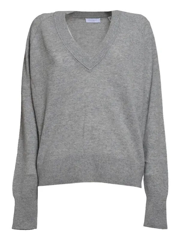 Equipment V-neck Knitted Jumper - Gray