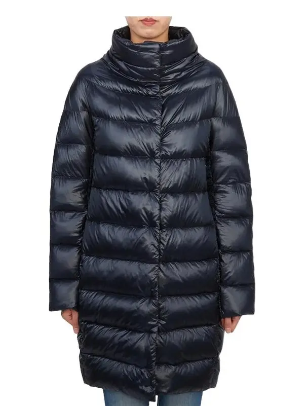 Herno Long-sleeved Down Jacket With Funnel Neck - Black