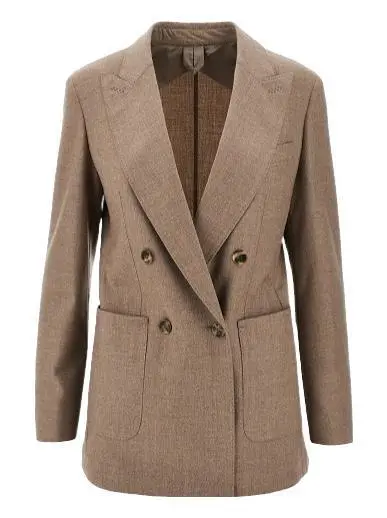 Max Mara Double-breasted Tailored Blazer - Brown