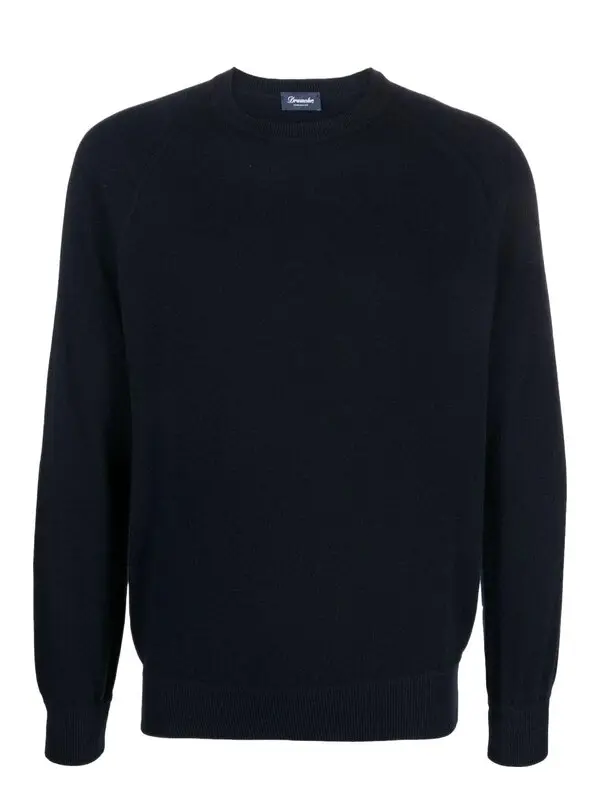 DRUMOHR Raglan-sleeved Cashmere Jumper - Blue