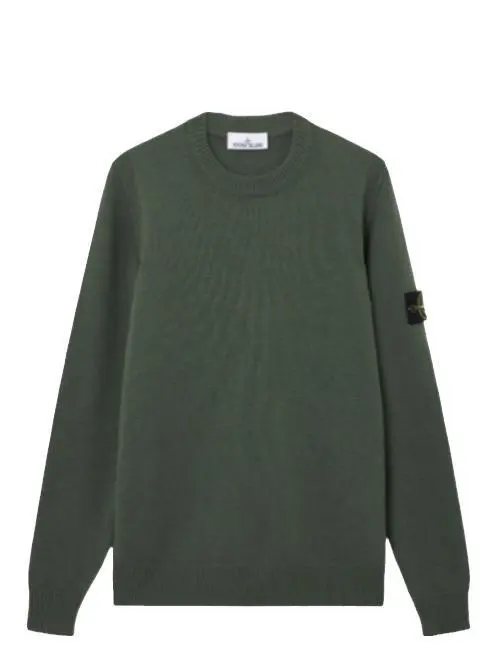 Stone Island Knit Crewneck Jumper - Military Green