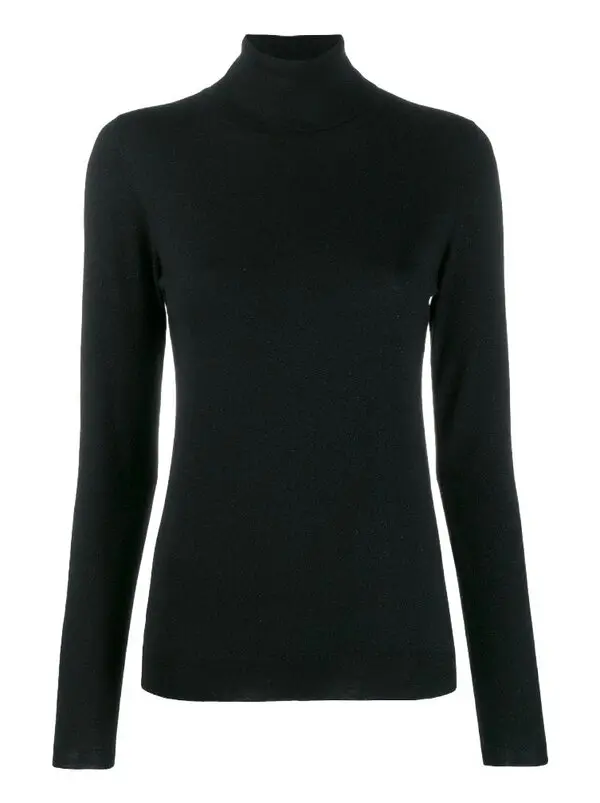 Brunello Cucinelli High-neck Long-sleeved Fitted Pullover - Black