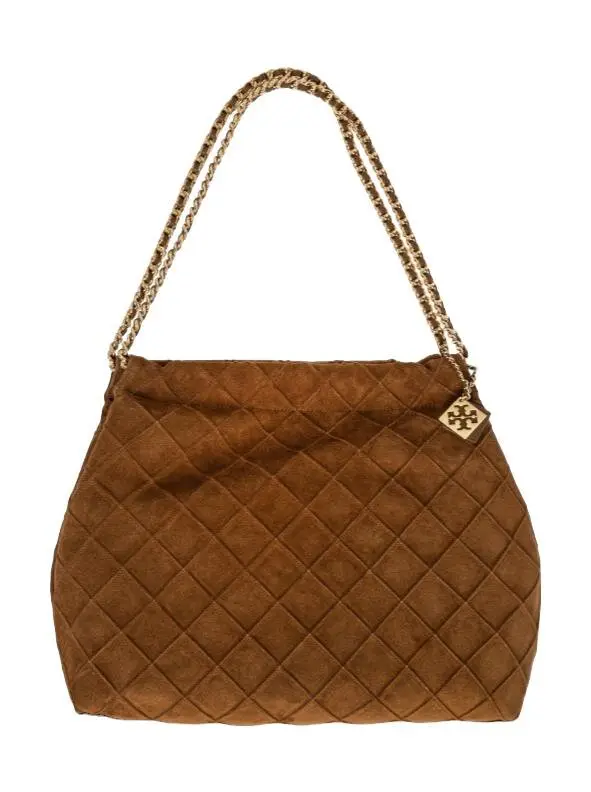Tory Burch Fleming Soft Drawstring Tote Bag - Brown