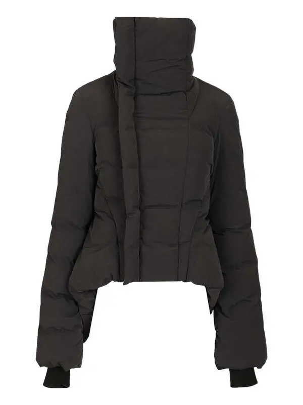 Rick Owens Asymmetrical Quilted Jacket - Black