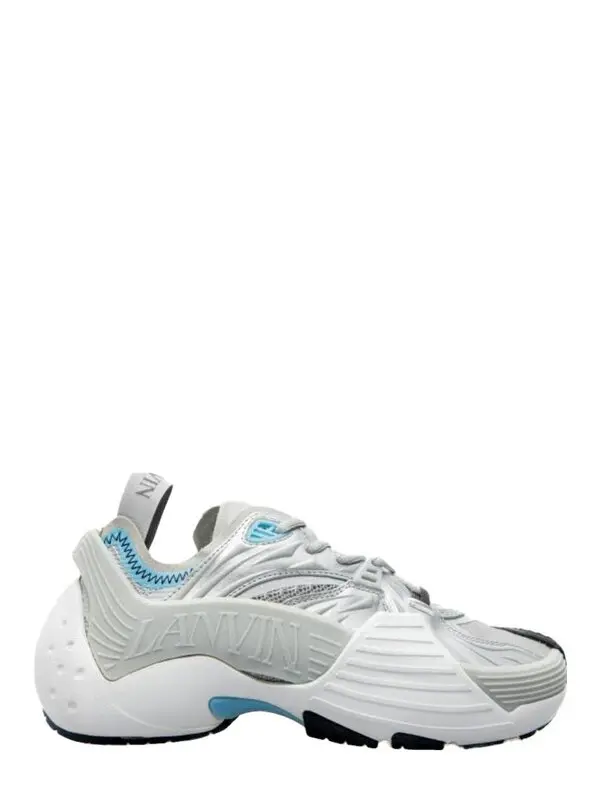 LANVIN Flash-x Mesh Lace-up Sneakers - Gray
