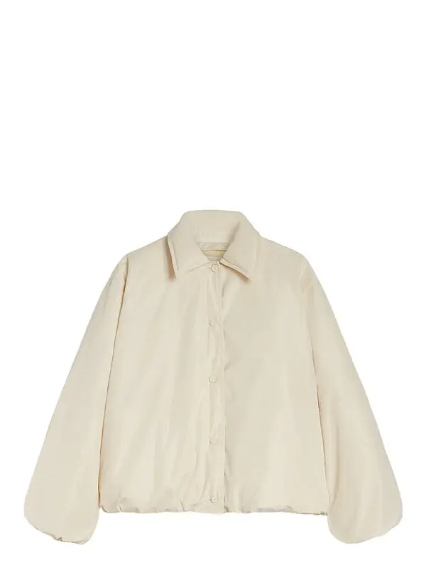 JIL SANDER Down Jacket With Pointed Collar - Light-colored Clay