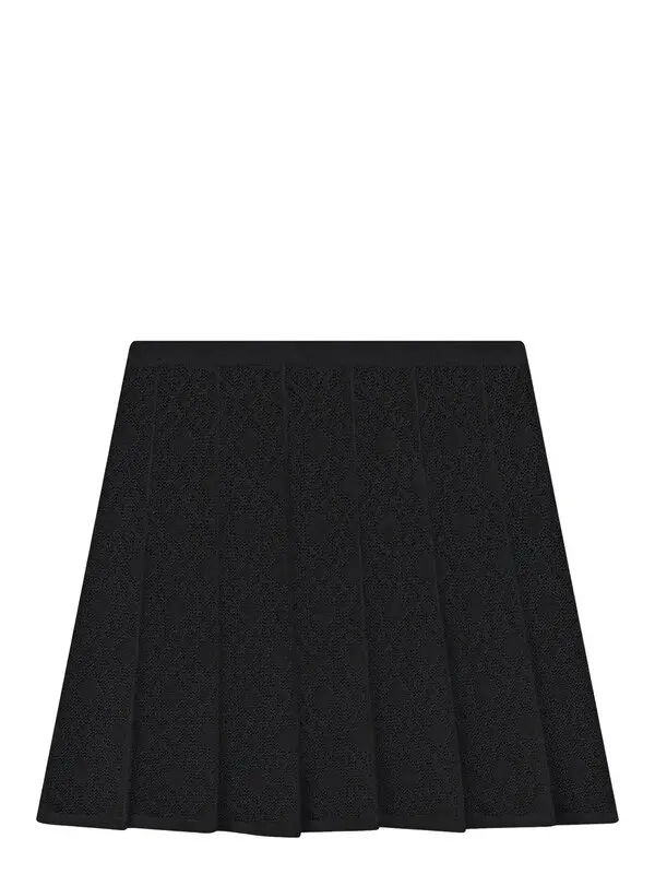 Givenchy Monogram 72 Jacquard Pleated Mini Skirt - Black