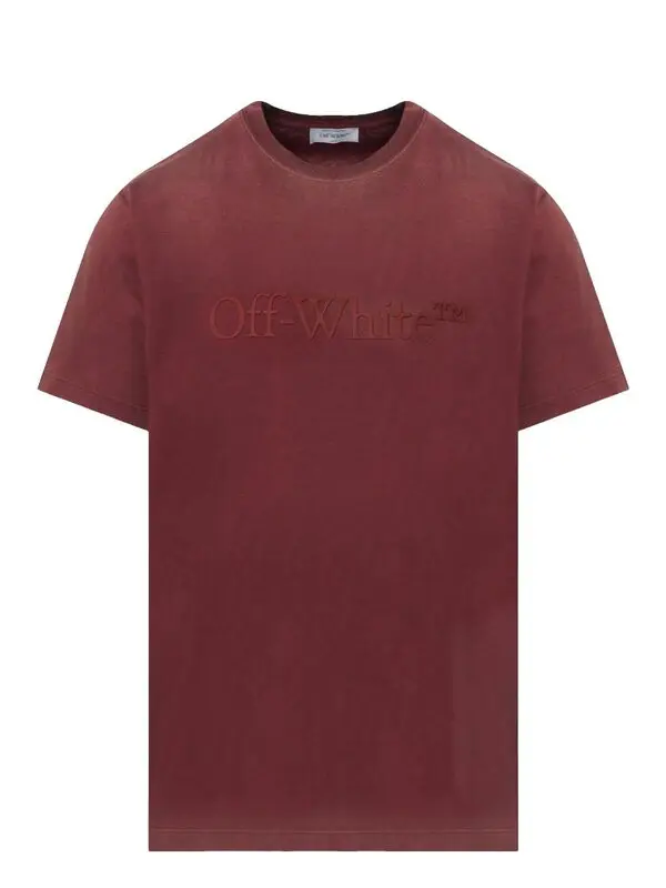 Off-White Logo Logo Short-sleeved T-shirt - Red