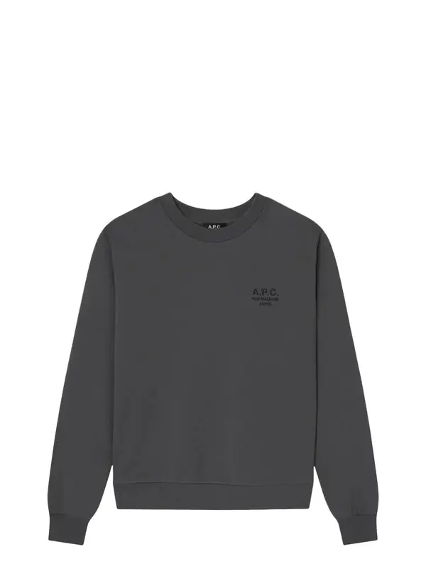 A.p.c. Logo Embroidered Crewneck Sweatshirt - Black