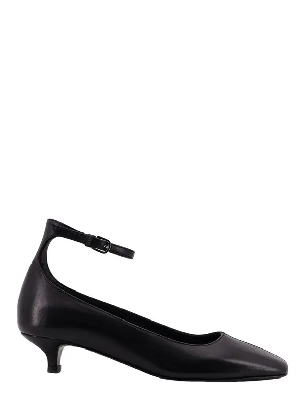 TOTEME Square-toe Ankle Strap Pumps - Black