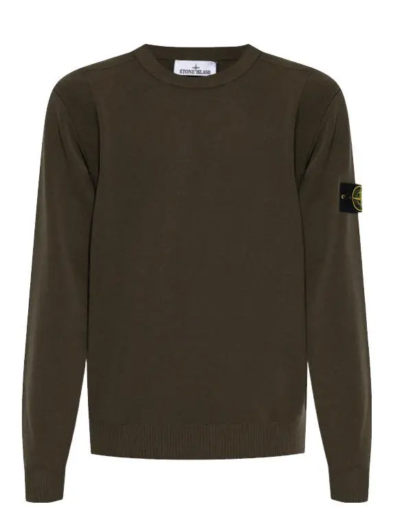 Stone Island Crew Neck Sweater - Military Green