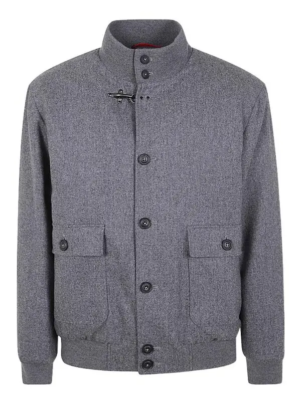 FAY Single-breasted Casual Jacket - Dark Smoke