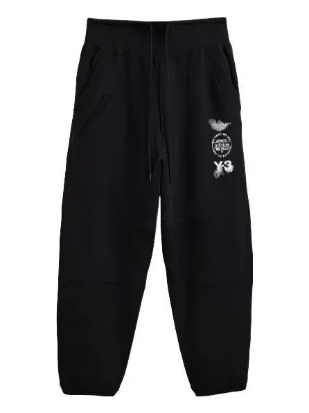 Y3 Cuffed Track Pants - Black