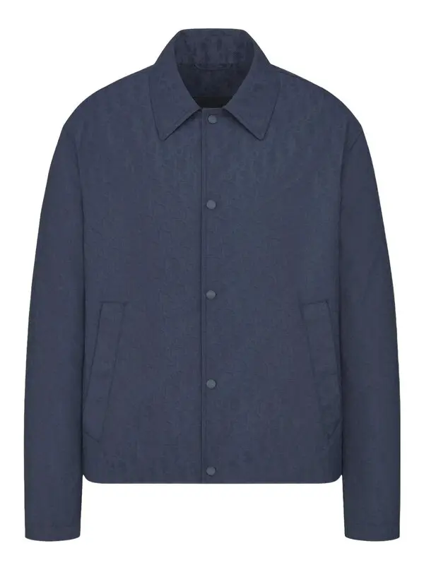 Dior Jacquard Button-up Jacket - Blue