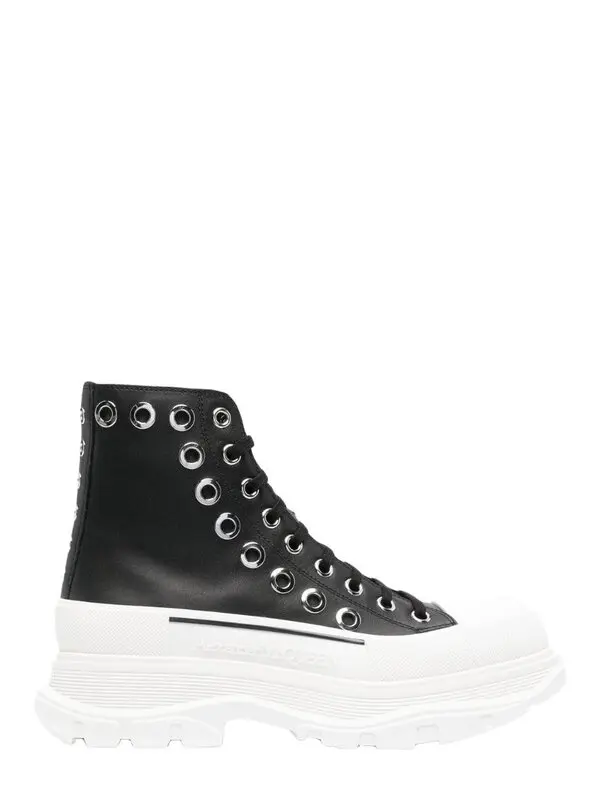 Alexander McQueen Joey Eyelet High Top Sneakers - White