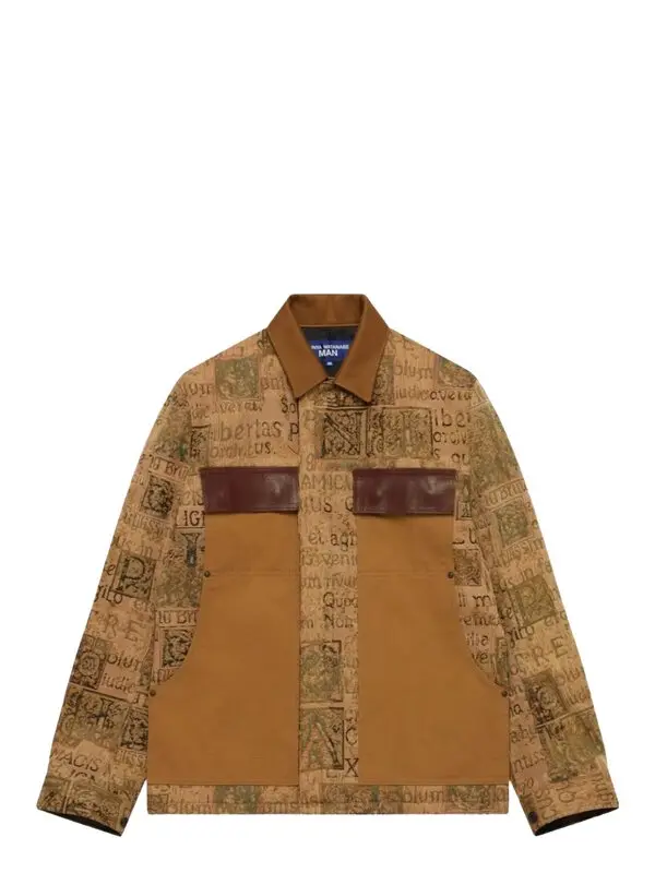 Junya Watanabe Long Sleeve Jacket - Beige/bk X Brn