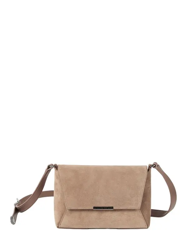 Brunello Cucinelli Envelope Crossbody Bag - Tobacco Color