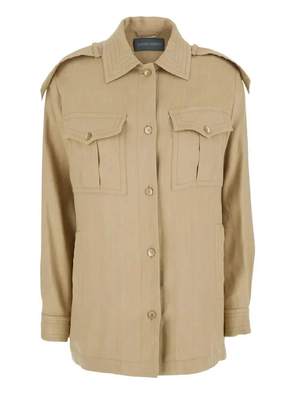 Alberta Ferretti Shirt Jacket - Beige
