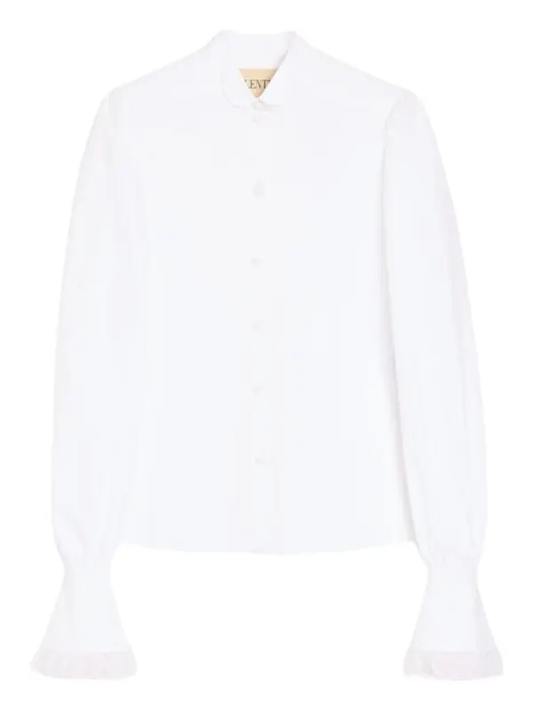 Valentino Garavani Button-up Shirt With Ruffled Cuffs - White