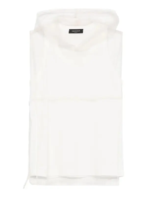 Fabiana Filippi Sheer Hooded Blouse - White