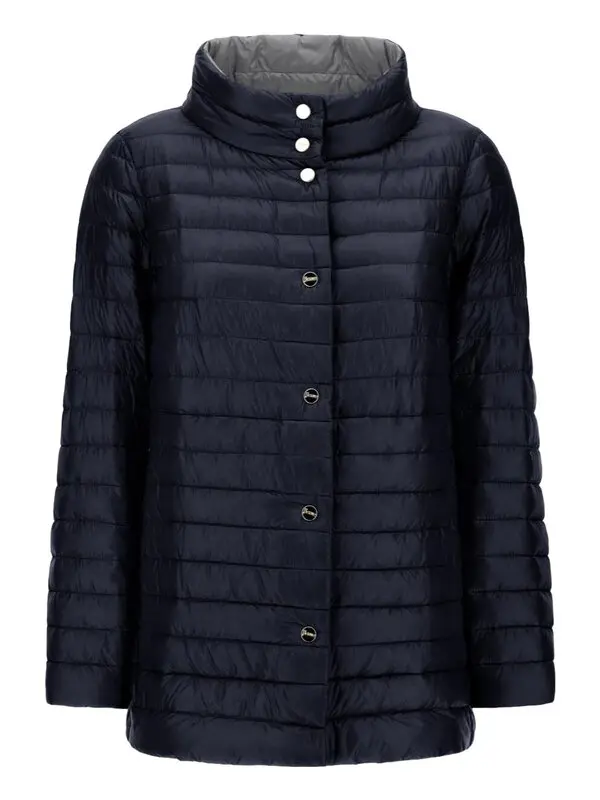 Herno Reversible High Collar Down Jacket - Black