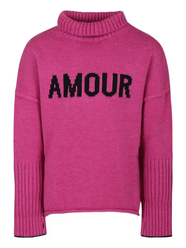 Zadig&Voltaire Amour" Knit Turtleneck Sweater - Fuchsia