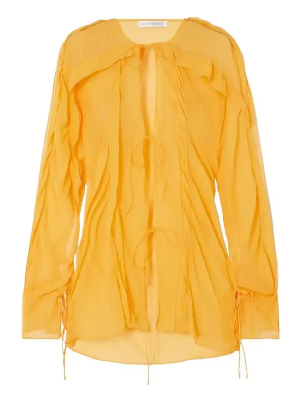 Christopher Esber Tie-front Shirt - Yellow