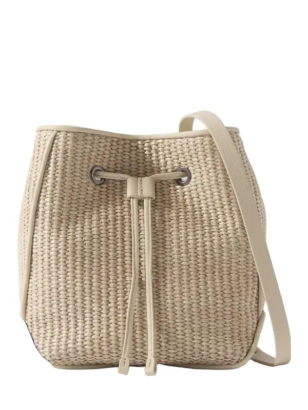 Brunello Cucinelli Drawstring Bucket Bag - Nude