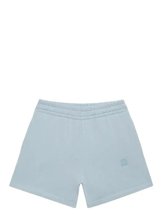 ANINE BING Framed Monogram Kam Shorts - Light Blue