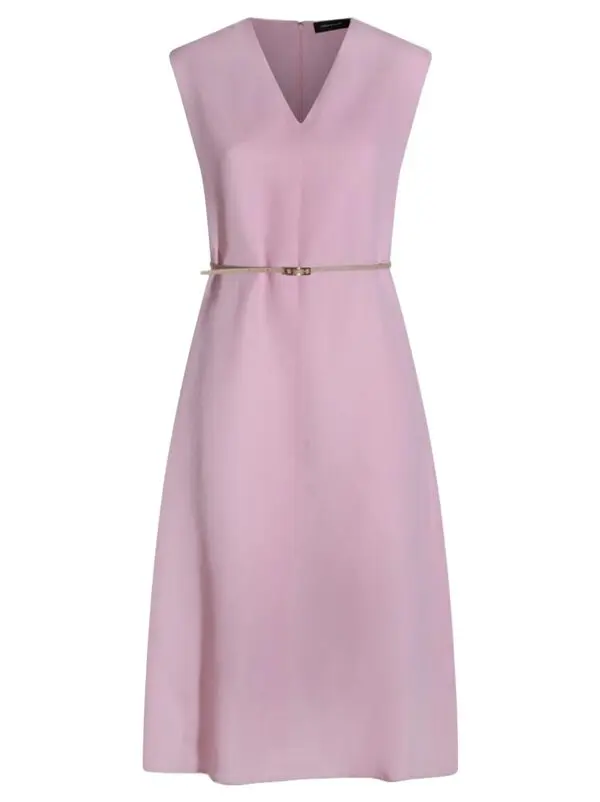 Fabiana Filippi Belted V-neck Dress - Pink