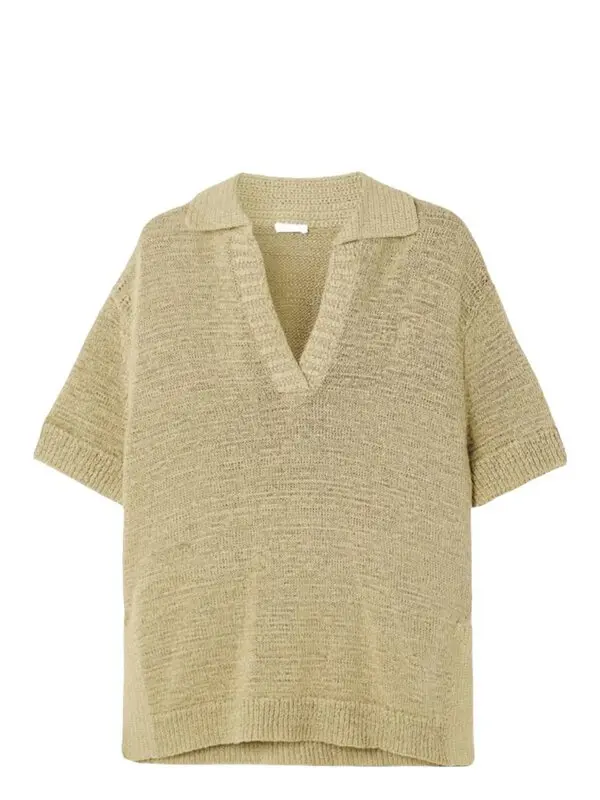 JOSEPH Ribkoff Knitted Polo Shirt - Army Green