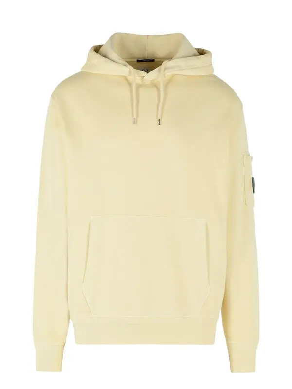 C.P. COMPANY Lens Sleeve Hoodie - Nude