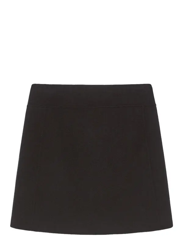 Max Mara Straight Wool Skirt - Black