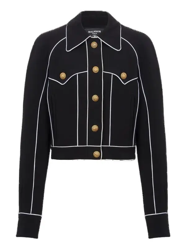 Balmain Western Crepe Jacket - Black