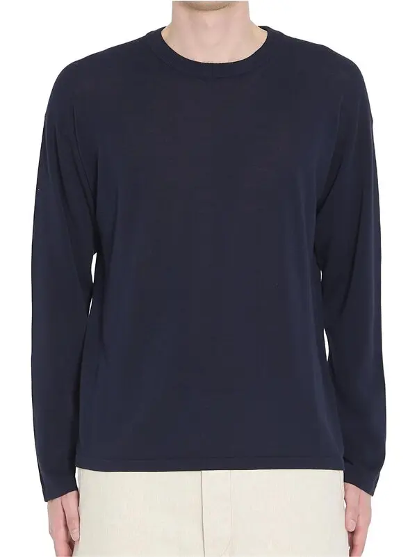 ROBERTO COLLINA Ribbed Crewneck Sweater - Black