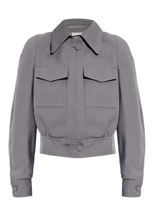 Dries Van Noten Long-sleeved Casual Jacket With Chest Pockets - Grey