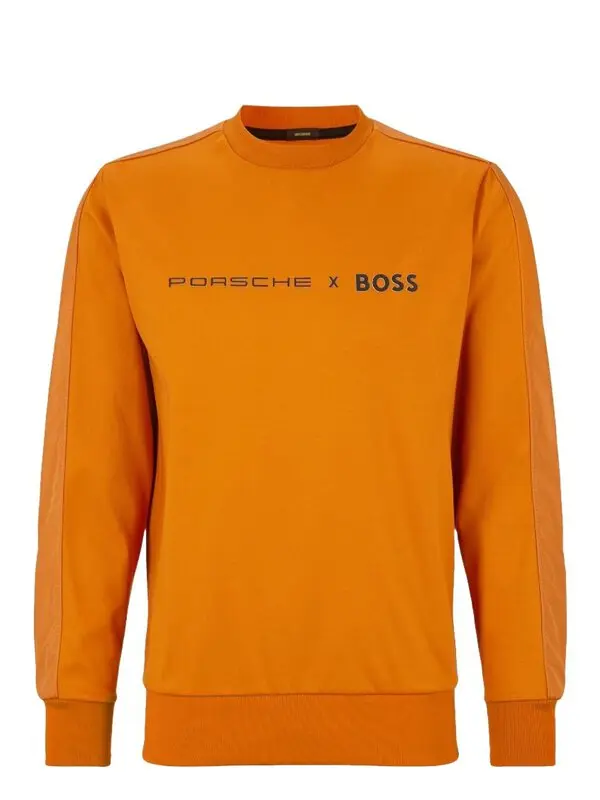 Hugo Boss Long-sleeved Sweatshirt With Logo - Orange