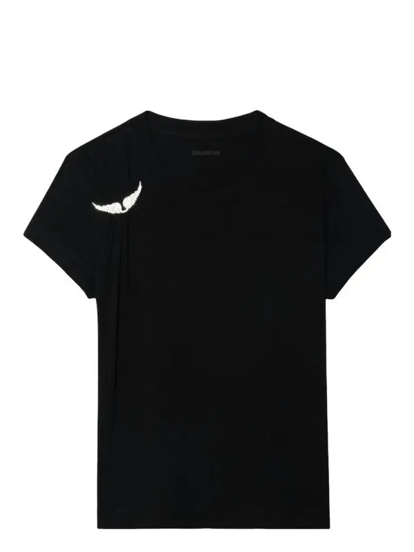 Zadig&Voltaire Suzan T-shirt With Wing Brooch - Black