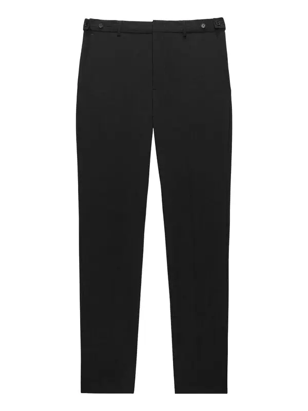 MSGM Mid-rise Tapered-leg Trousers - Black