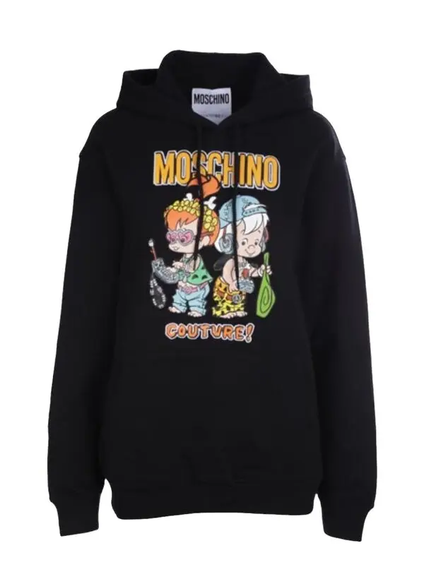 Moschino The Flintstones Printed Hoodie - Black