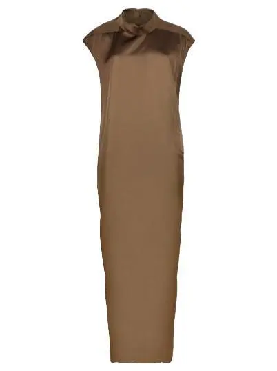 Rick Owens High-neck Sleeveless Maxi Dress - Bean Color