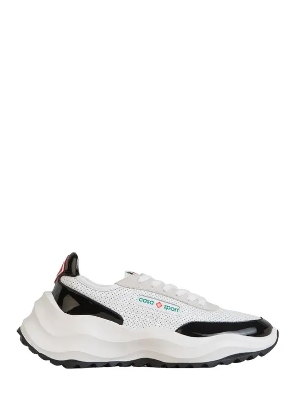 Casablanca Casa Sport Perforated Detailed Sneakers - White  Black