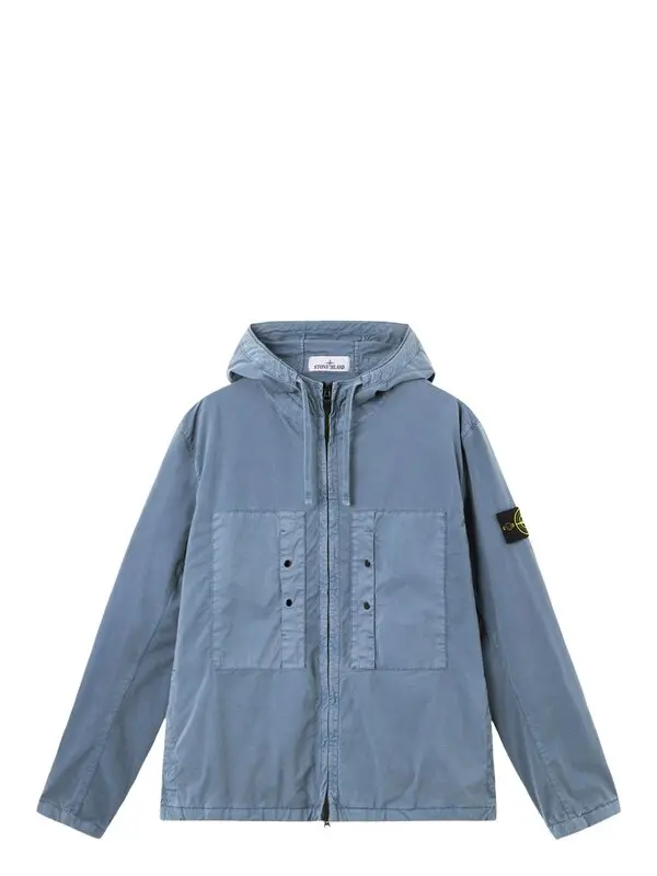 Stone Island Hooded Zip-up Jacket - Dark Blue