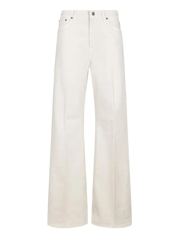 DONDUP High-rise Straight-leg Jeans - White