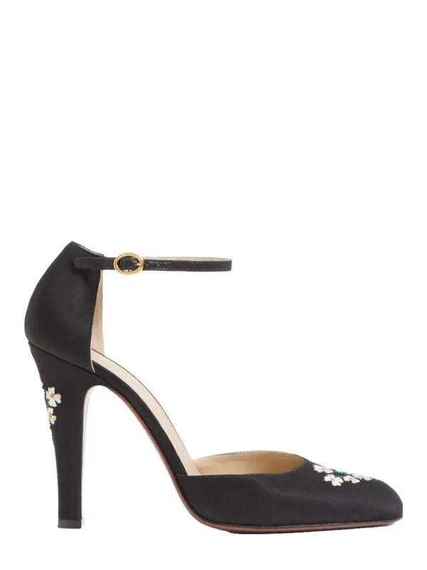 Valentino Garavani Dolly Floral Embroidered Pumps - Black