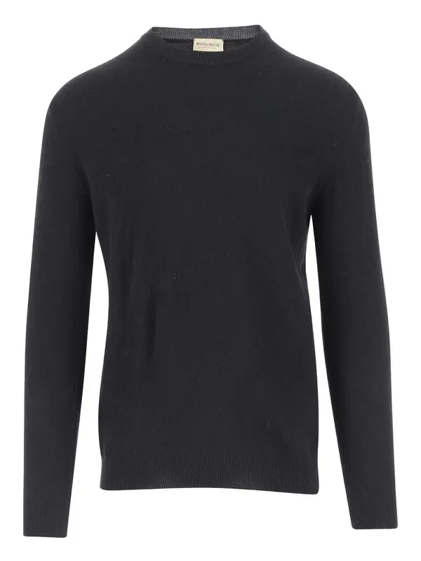 Woolrich Embroidered Logo Crewneck Jumper - Black