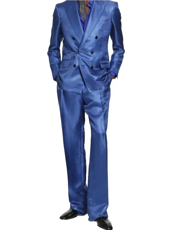 TOM FORD Pleated Tailored Trousers - Blue