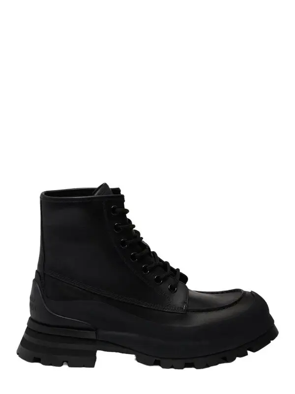 Alexander McQueen Lace-up Combat Boots - Black